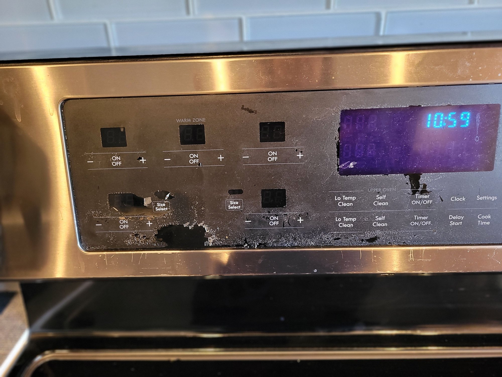 Control panel overlay on Kenmore (LG) oven - DoItYourself.com Community ...
