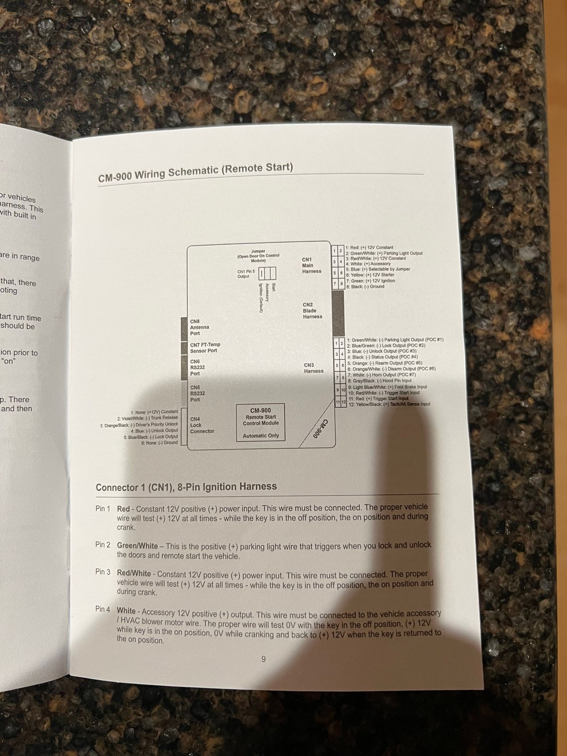 Esquema de fiação Compustar CM-900