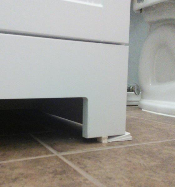 conceal gap between floor and bathroom vanity - DoItYourself.com ...