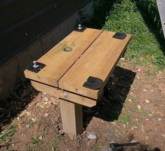 Pressure treated Mini Split condenser stand - - DoItYourself.com ...