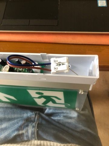 Exit sign install - DoItYourself.com Community Forums