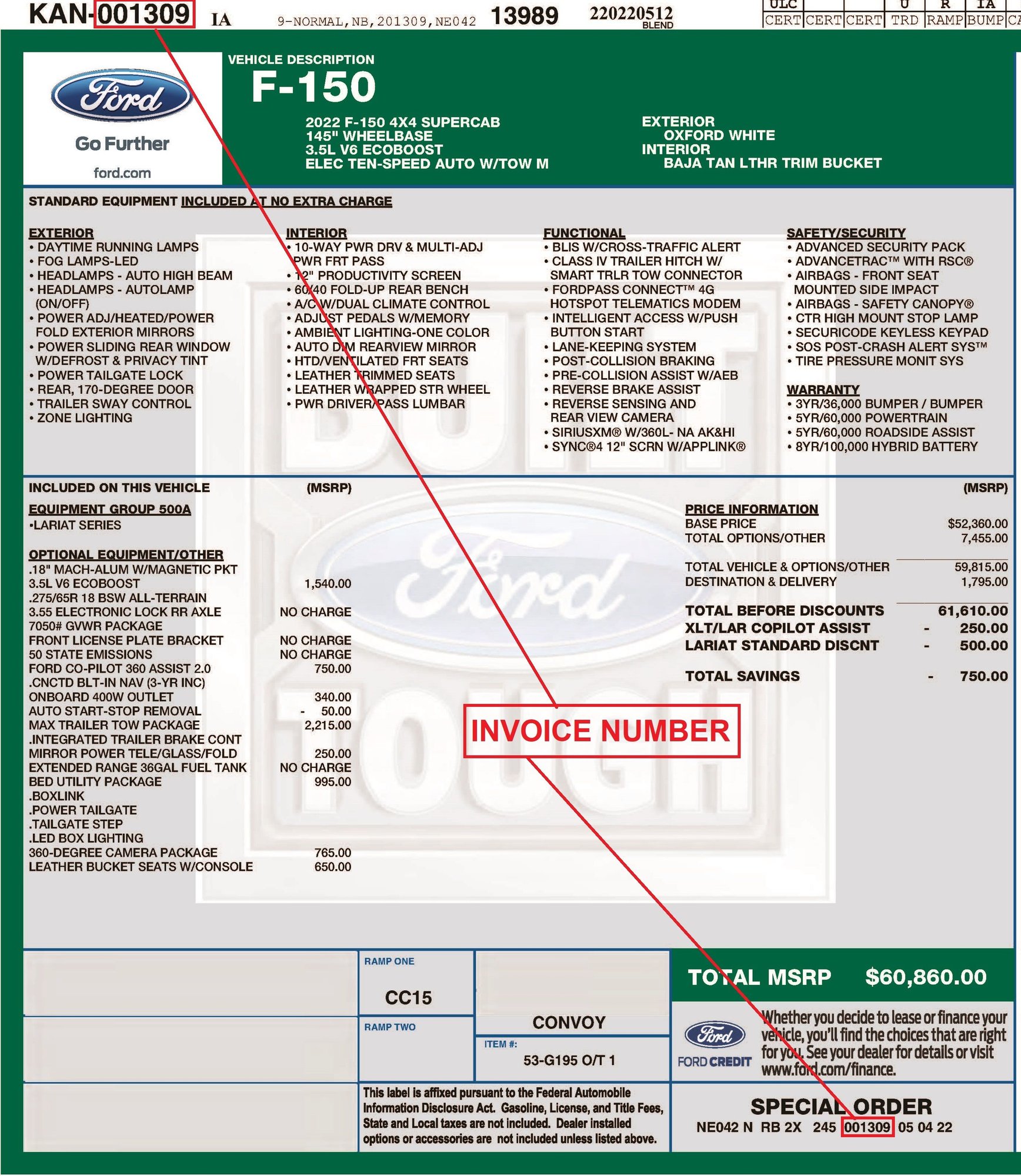 Window sticker / order info etc - Ford F150 Forum - Community of Ford ...
