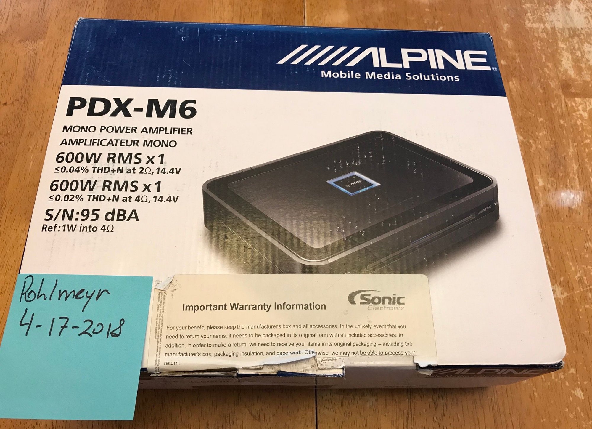 Texas Alpine PDX-M6 600w x 1 great shape - Ford F150 Forum - Community ...