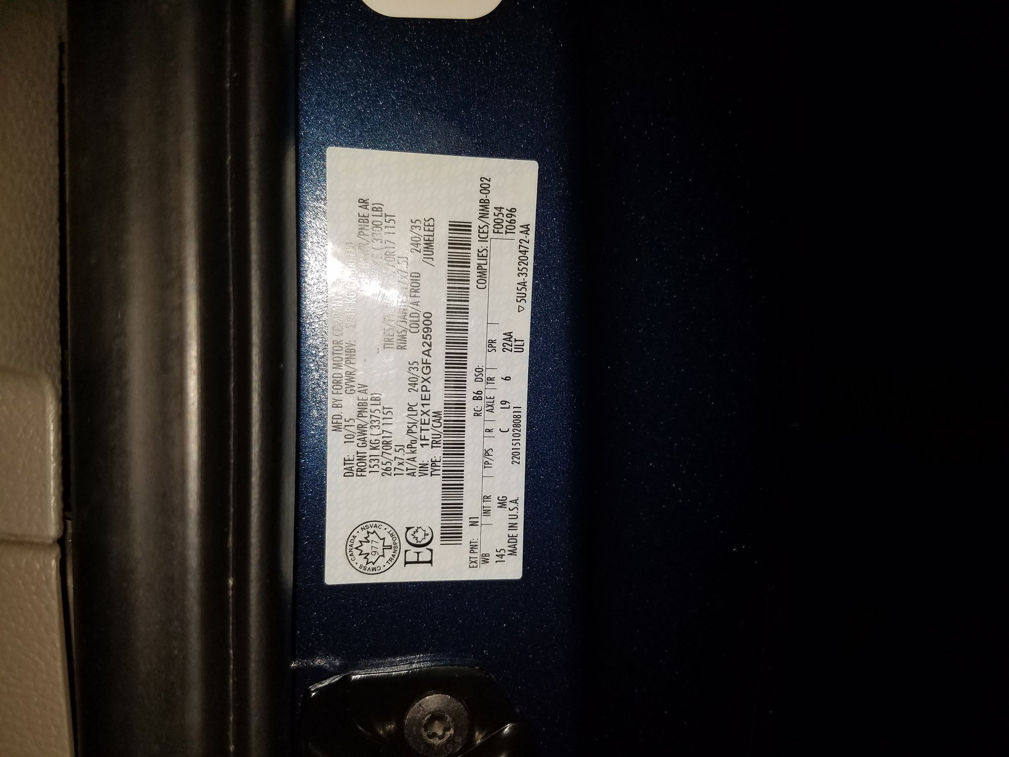 Door sticker - Ford F150 Forum - Community of Ford Truck Fans