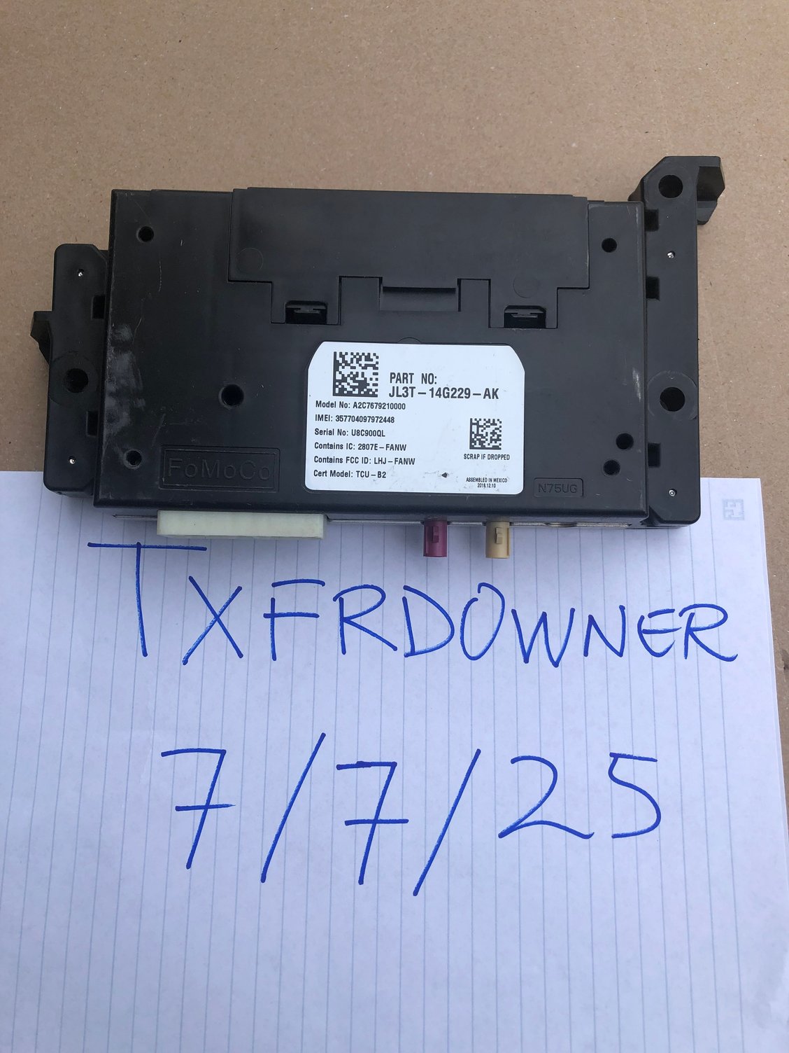 Texas FS: TCU - Telematic Control Unit - Ford F150 Forum - Community of ...