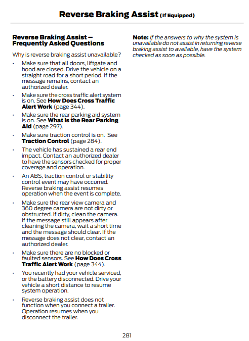 Reverse Brake Assist - Ford F150 Forum - Community of Ford Truck Fans