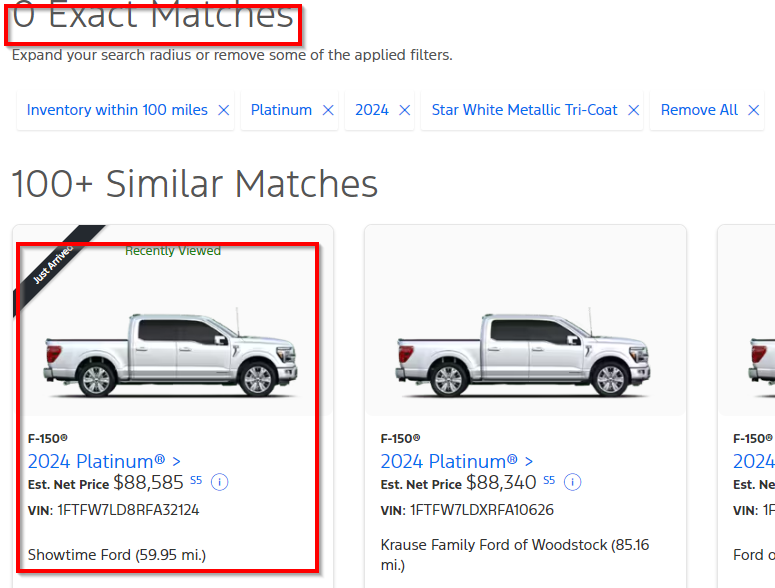 Ford Inventory search broke? - Ford F150 Forum - Community of Ford ...