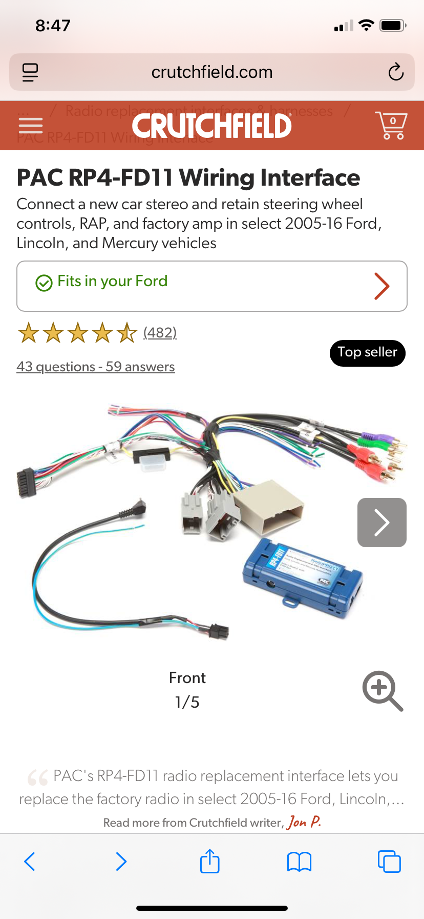 PAC RP4-FD11 vs iDatalink Maestro SR Interface? - Ford F150 Forum ...