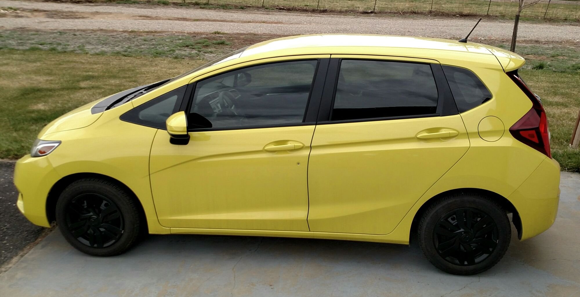 Yellow Honda Fit