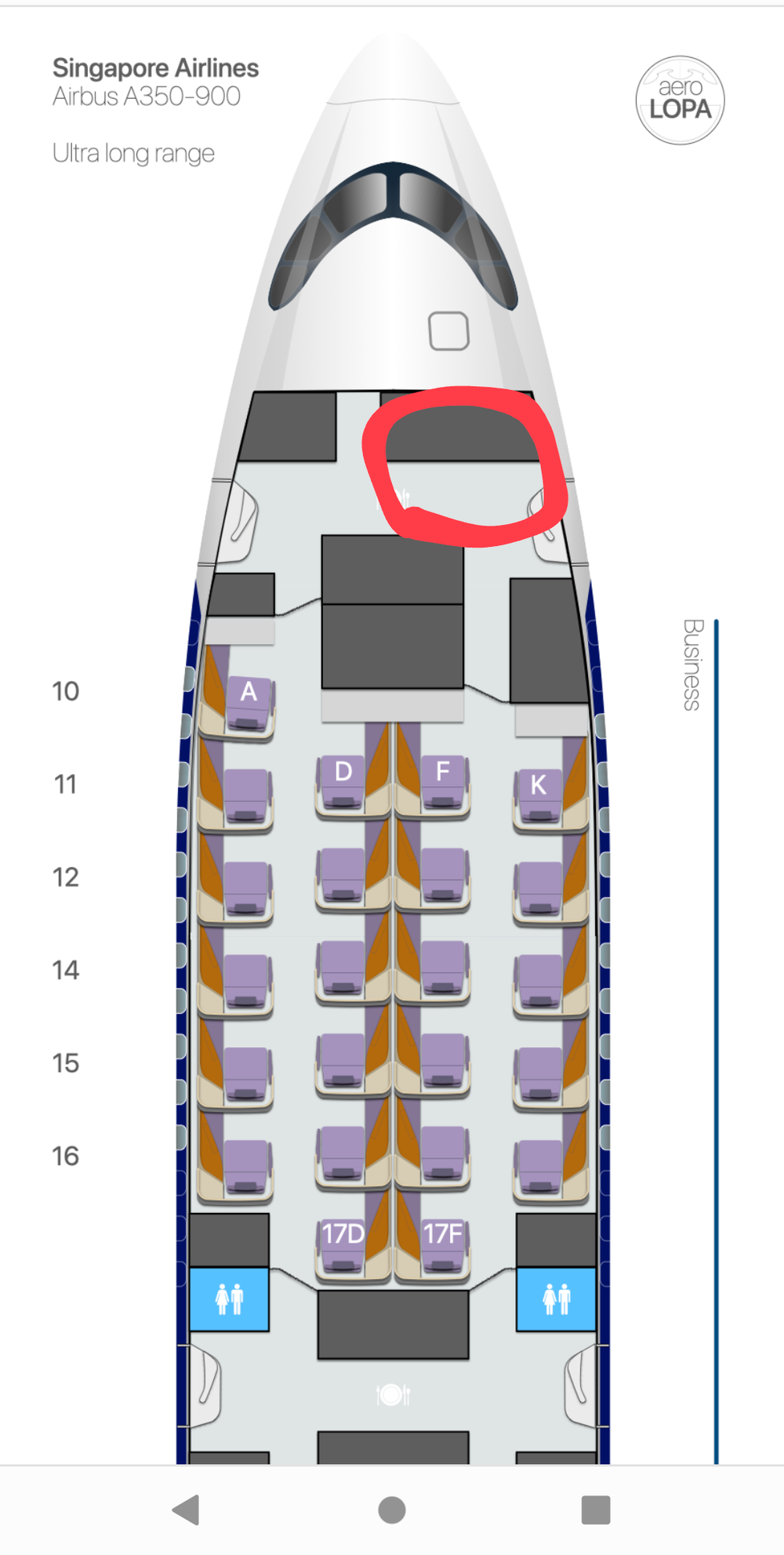 Singapore Airlines Business Class A350-900 Bulkhead Seat - Page 3 ...