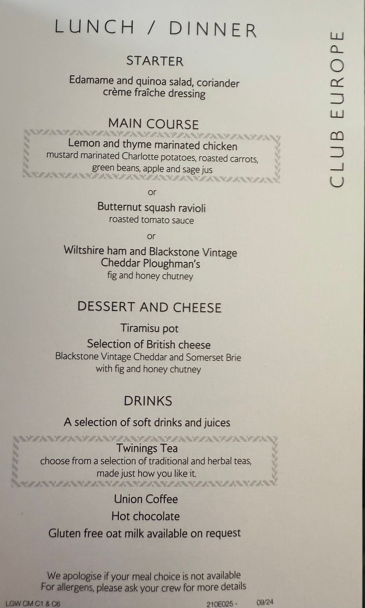 Club Europe catering | menus, reviews and photos 2025 - Page 7 ...