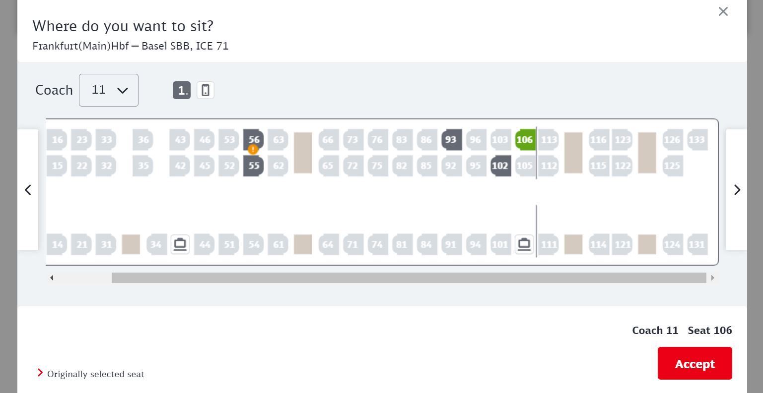 ICE Bahn - Forward Facing Seats - FlyerTalk Forums