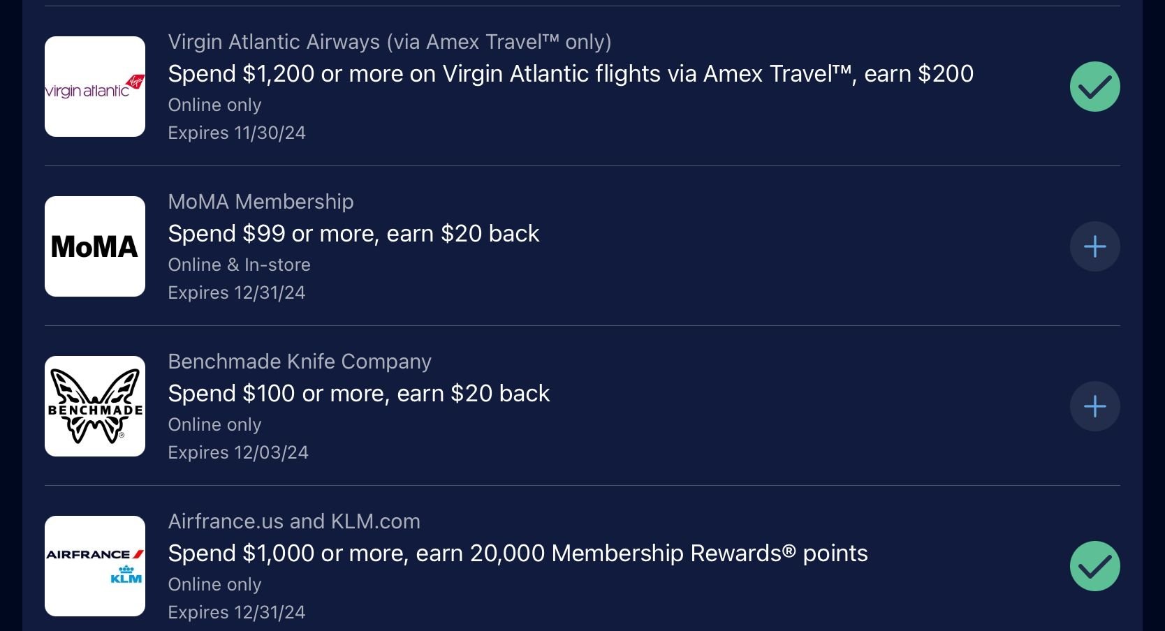 Amex Offers (USA) 2024 - Page 31 - FlyerTalk Forums