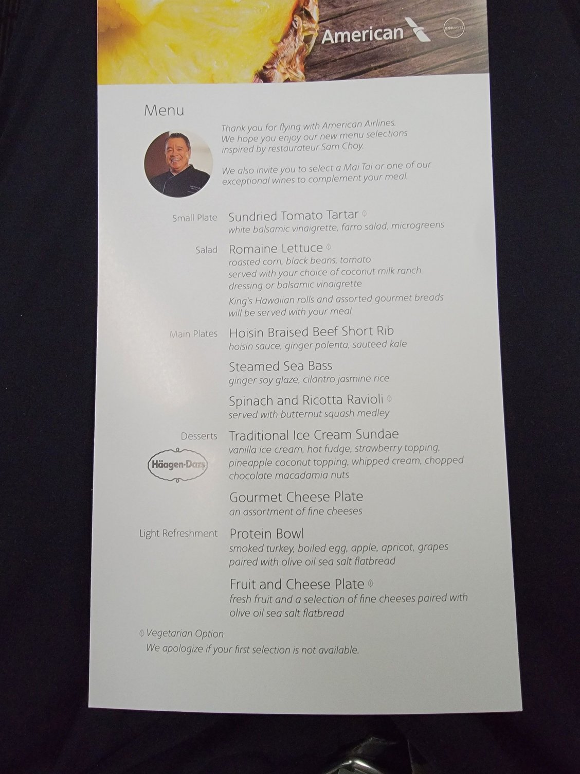 2024 AA Domestic Meal / Meals - menu / photos / etc. (master thread ...