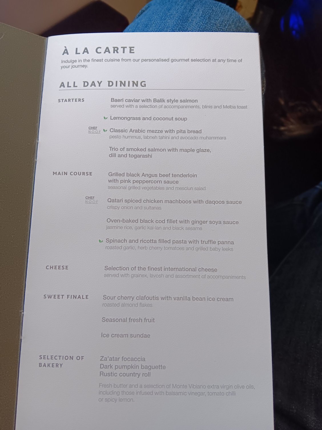 QR J Menu 2025 and Caviar Discussion - FlyerTalk Forums