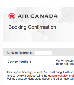 Confirmation numbers for other airlines now on aircanada.com ...
