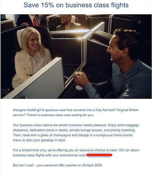 Personalised discounts via email (April 2025) [Targeted] - FlyerTalk Forums