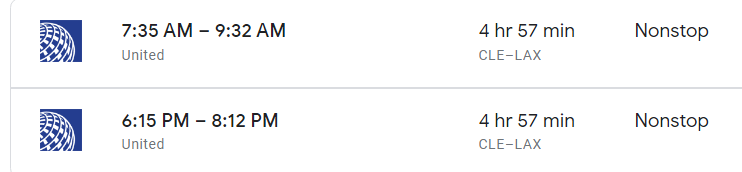 United's Bizarre CLE-LAX Schedule Change - FlyerTalk Forums