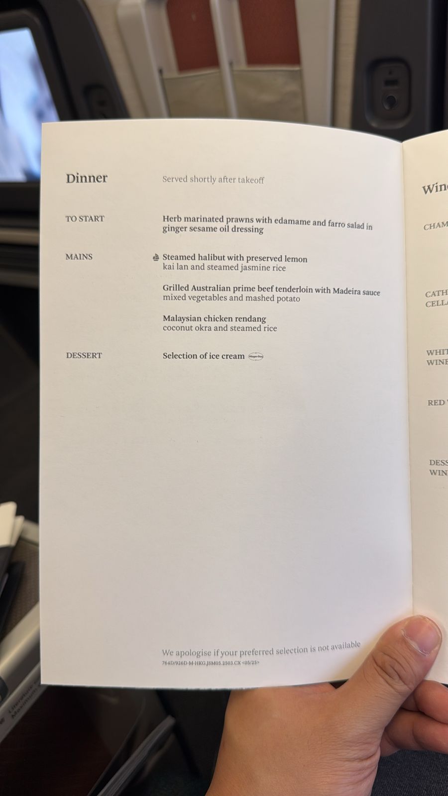 CX J Menu 2025 - Page 10 - FlyerTalk Forums