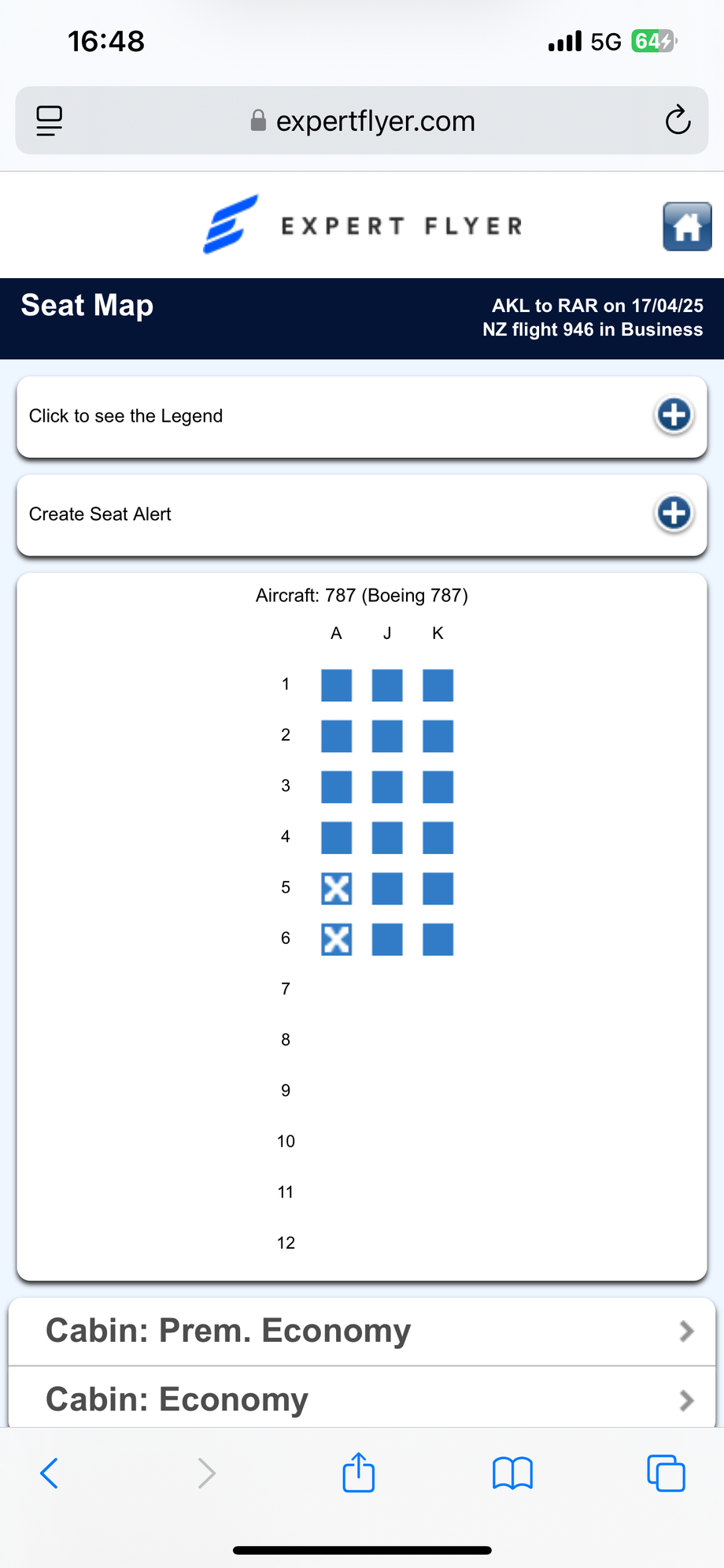 FlyerTalk Forums - when is NZ's new Business starting [Retrofitted 787 ...