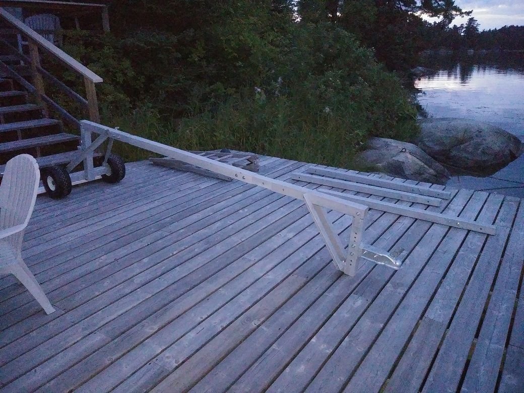 Shallow boat ramp? Trailer launching a sailboat with a keel? No problem ...