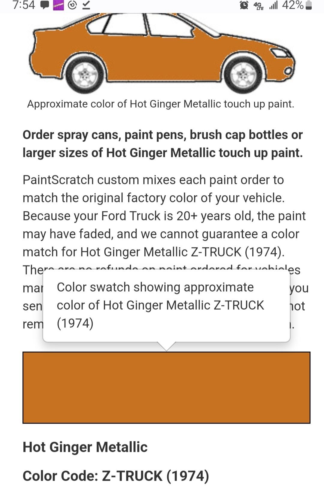 Paint Code Z copper metallic(hot ginger metallic) colour remourse ...