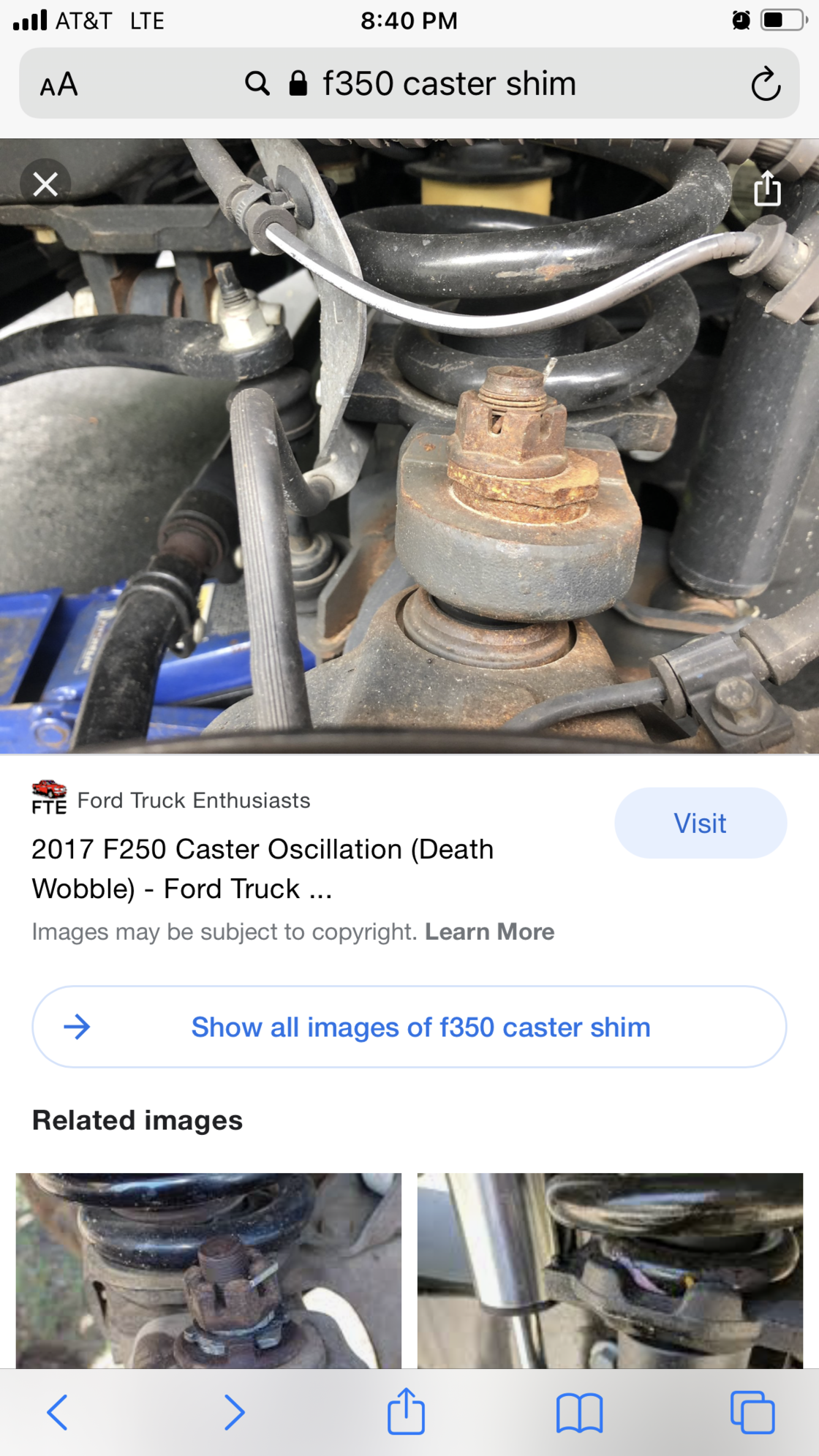 Caster shim castle nut size or part number - Ford Truck Enthusiasts Forums