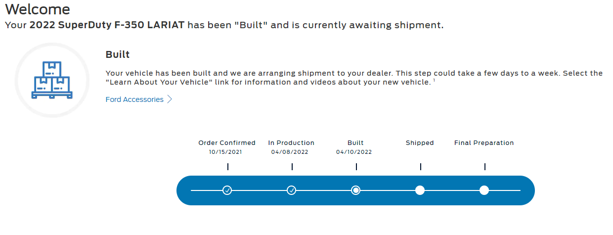 2022 Ford Super Duty Order Tracking Thread. Please No Off Topic - Page ...