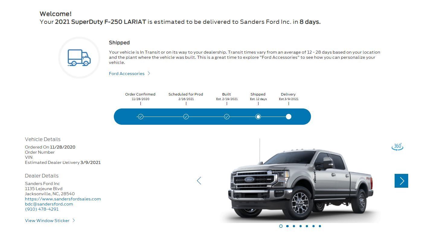 2021 Ford Super Duty Order Tracking Thread. Please NO Off Topic - Page ...
