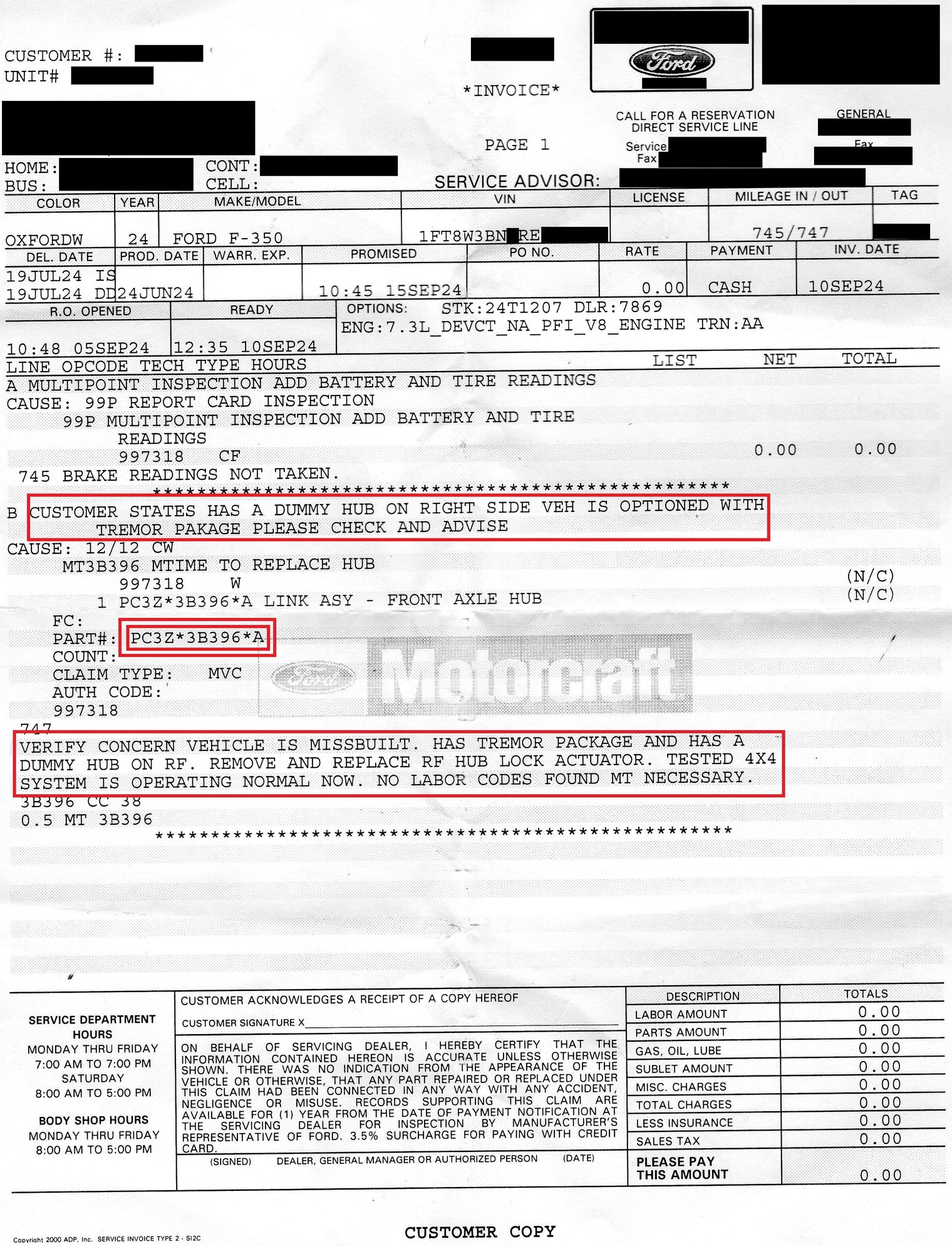 tremor dummy hub - Ford Truck Enthusiasts Forums