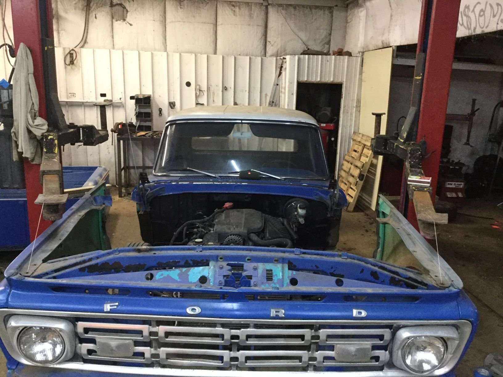 1964 F100 Grand Marquis (Crown Vic) Frame Swap - Ford Truck Enthusiasts ...