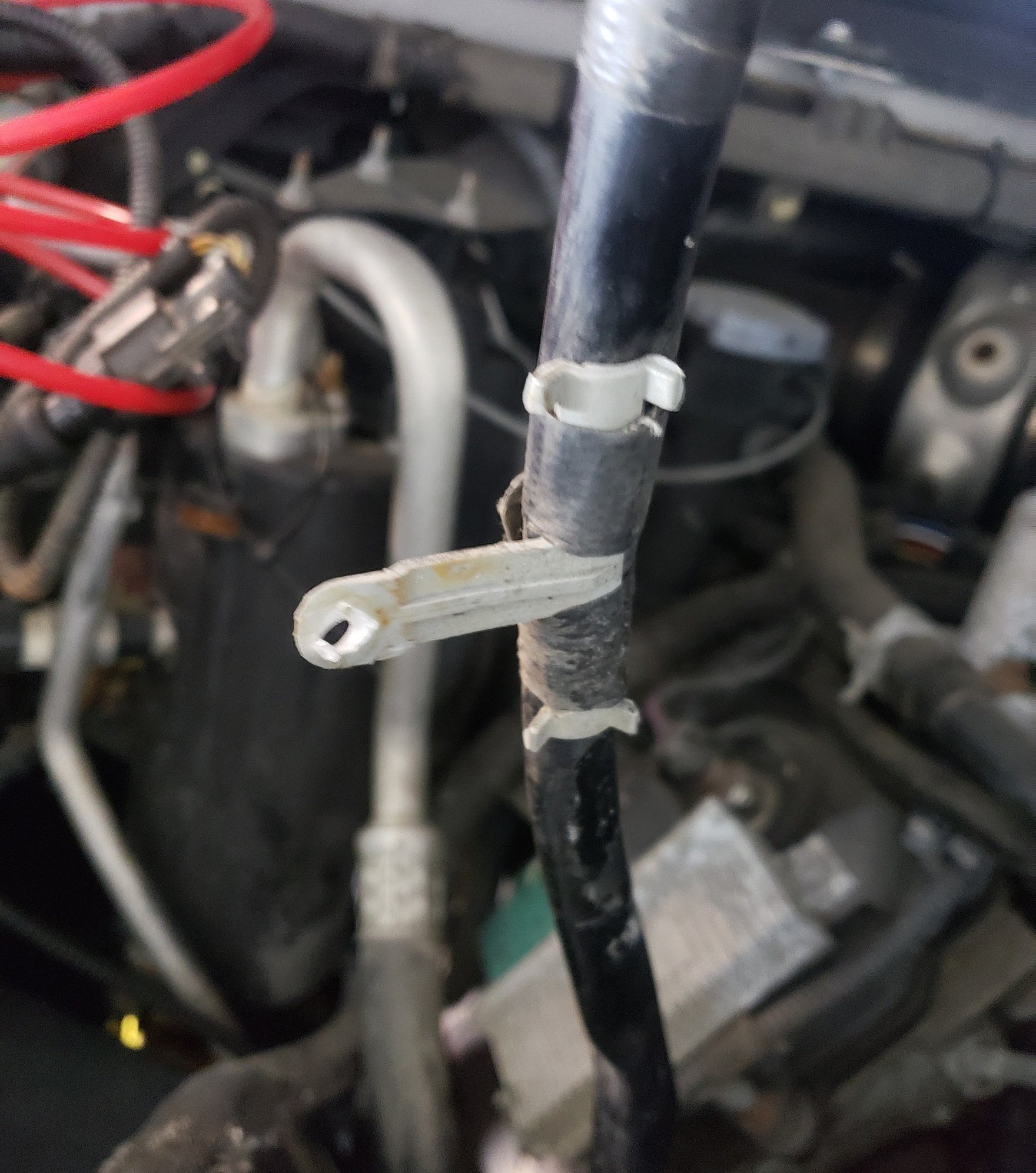 Wire loom clips for wiring harness in engine compartment offset version ...