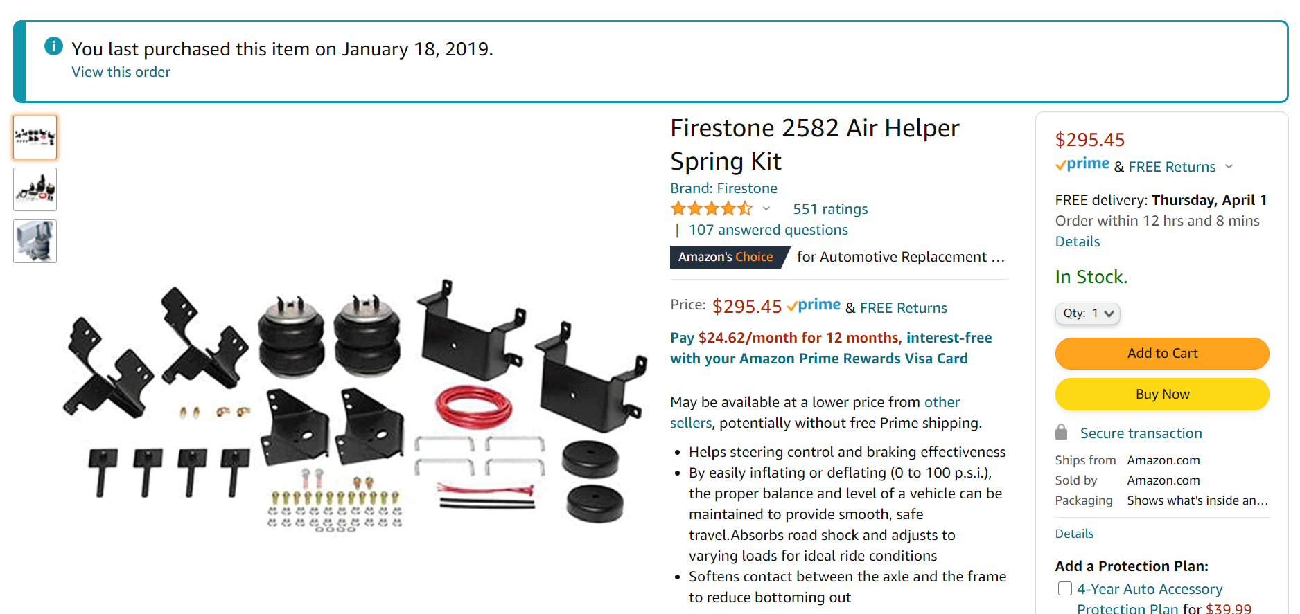 Firestone Ride-Rite: 2582 Air Bag Kit (2015-2021 F-150 4x4) - Ford ...