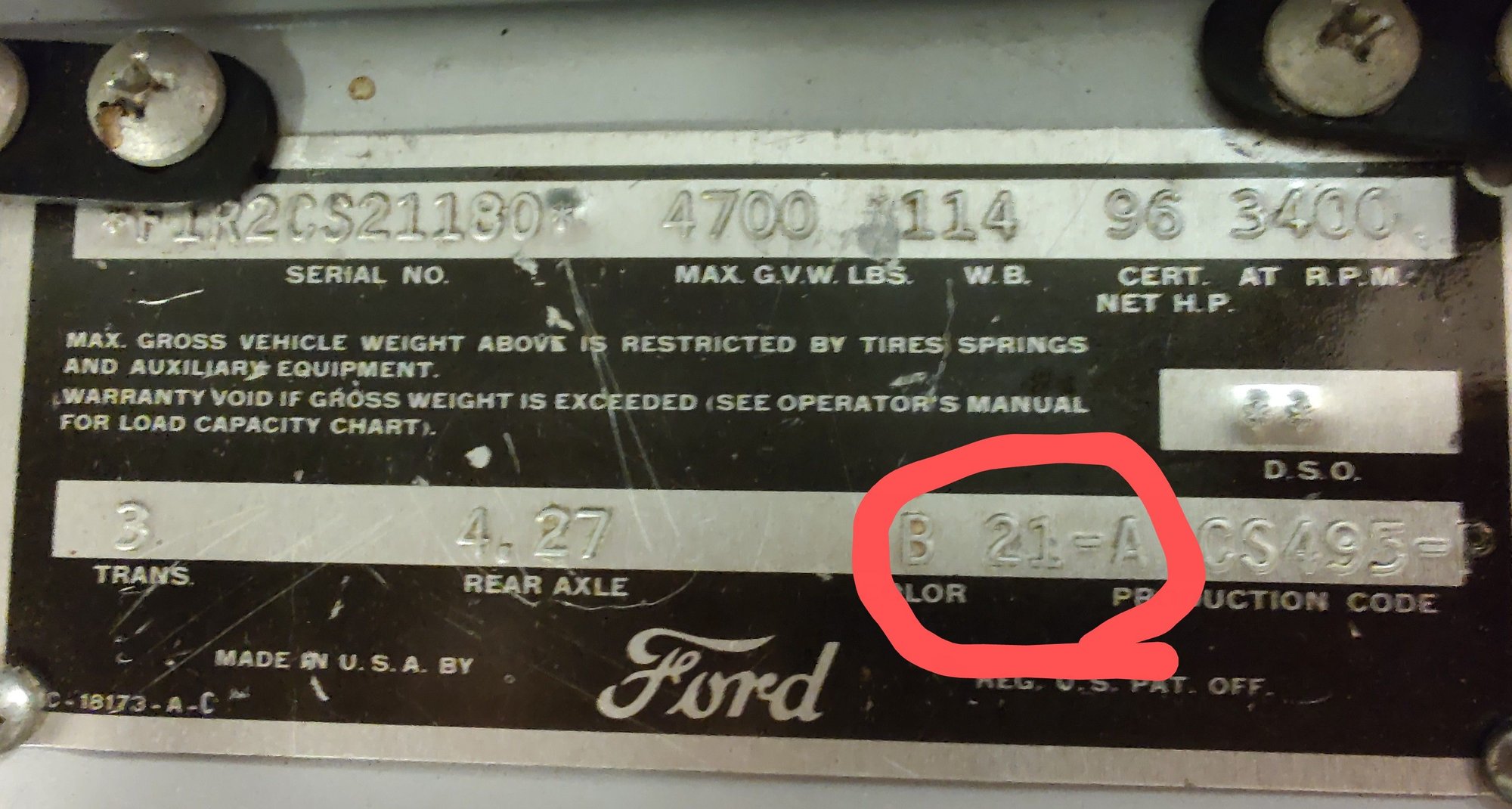 Date code F1-52 - Ford Truck Enthusiasts Forums