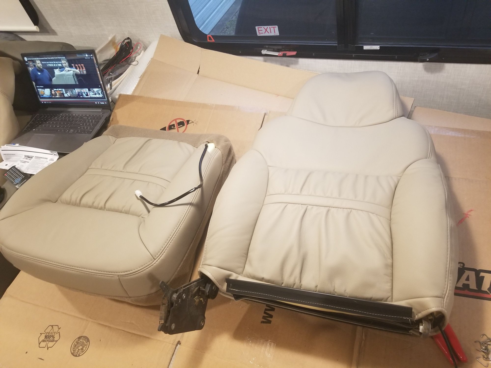 Drive & passenger leather replacement from "Seat Shop" Excursion - Ford ...