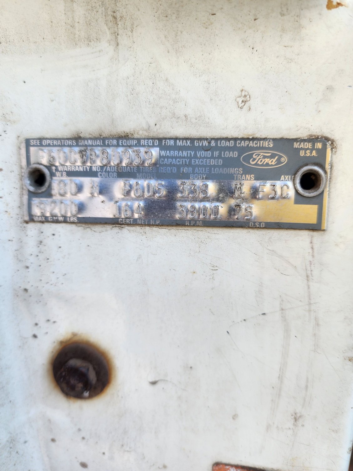 1972 f600 decode. - Ford Truck Enthusiasts Forums