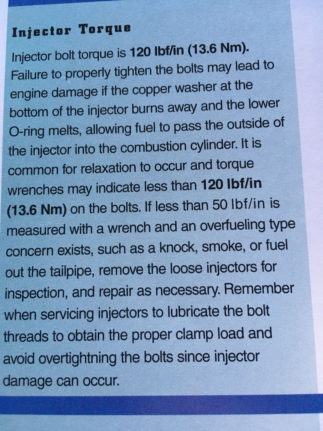 About injector Torque - from Ford - Ford Truck Enthusiasts Forums