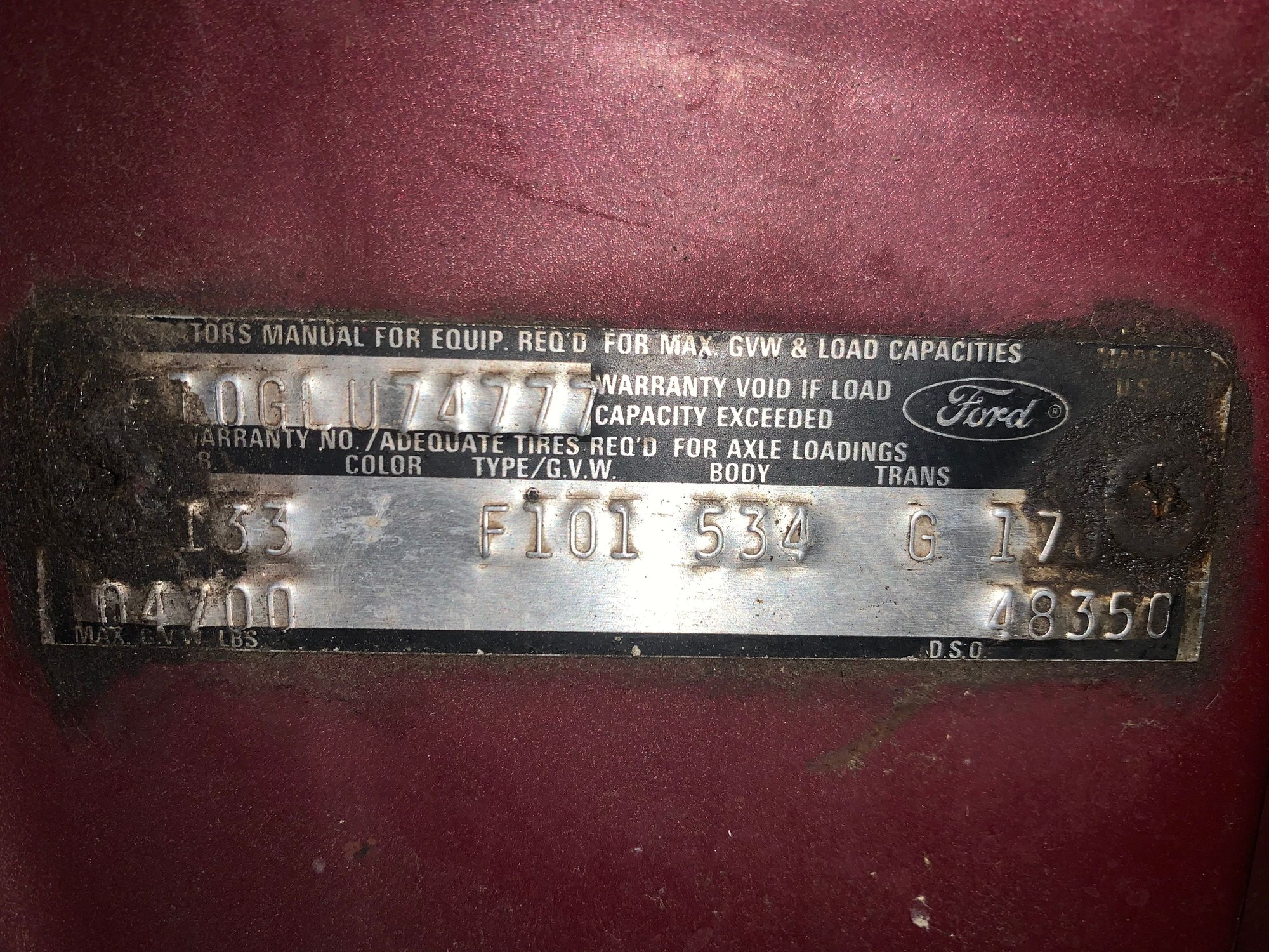 Decoding VIN tag Troubles - Ford Truck Enthusiasts Forums