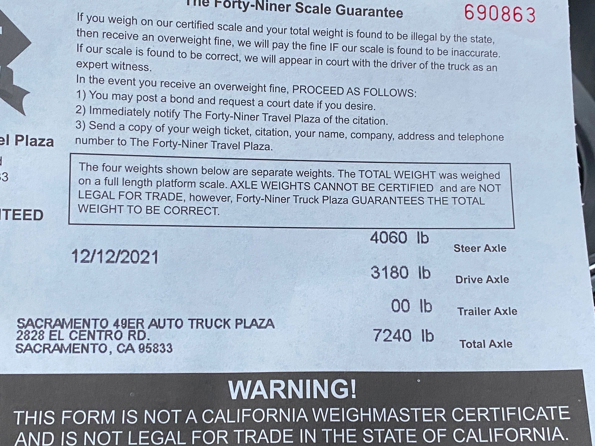 Scale tag interpretation - Ford Truck Enthusiasts Forums