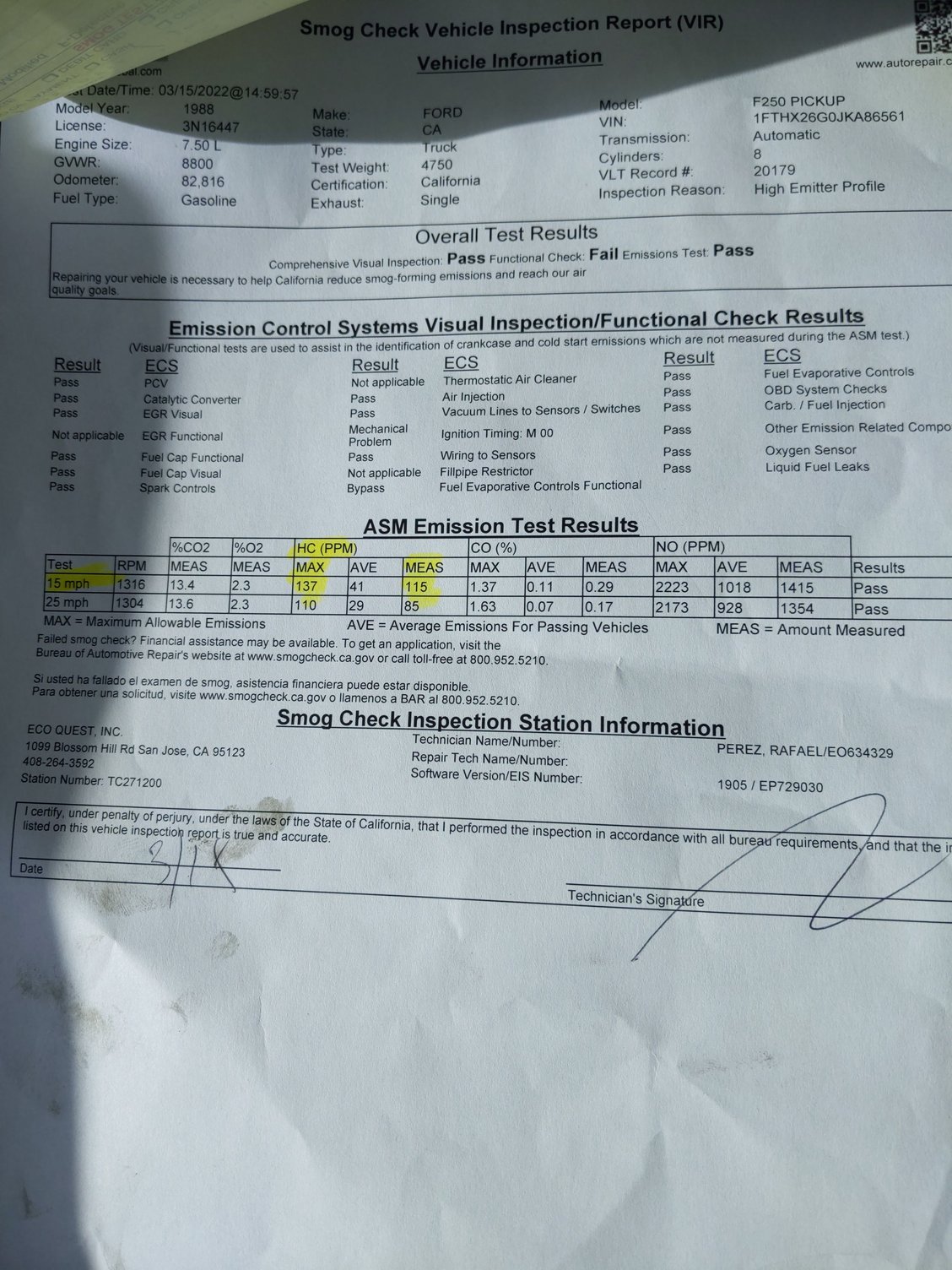 Smog Fail Twice - Ford Truck Enthusiasts Forums