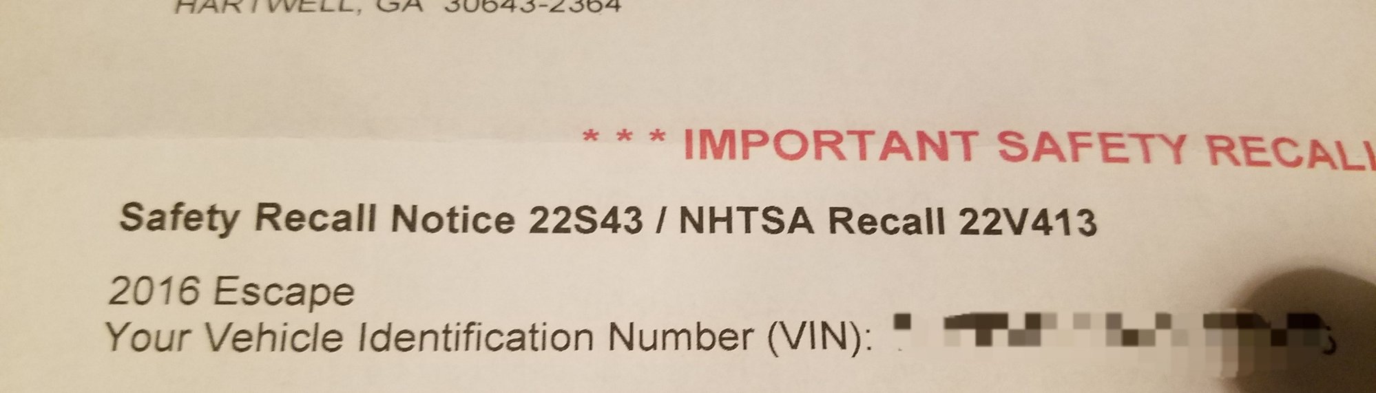 Recall notice received- 2016 Escape - Ford Truck Enthusiasts Forums