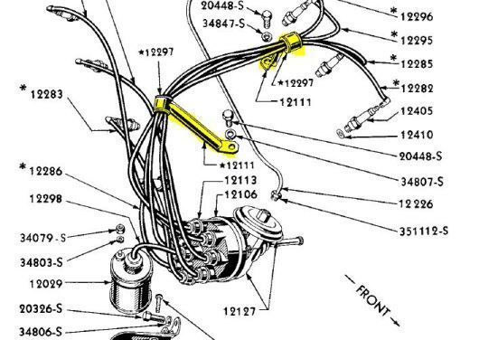 8BA distributor wiring bracket layout - Ford Truck Enthusiasts Forums