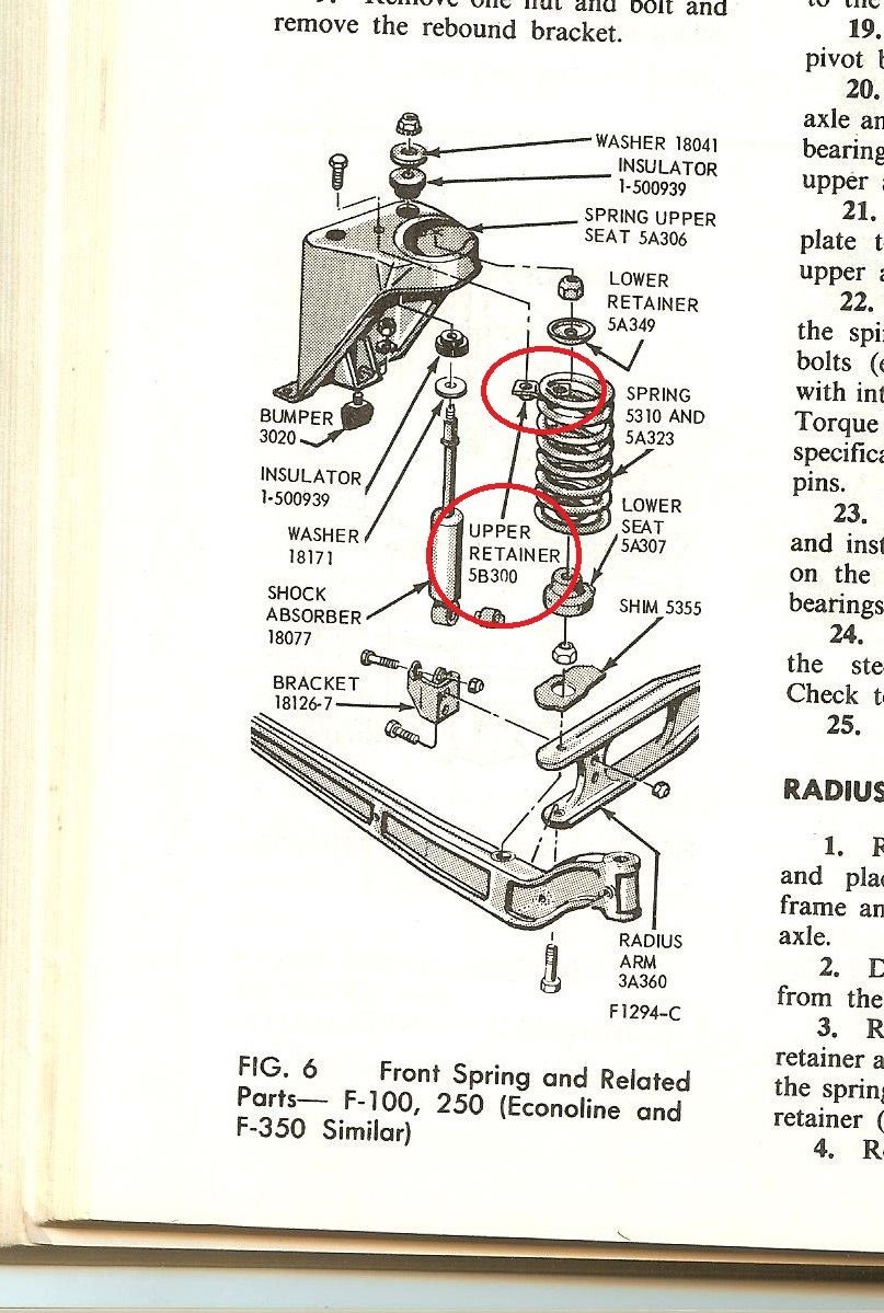 Part Search - 72 F100 Front Upper Spring Retainer - Ford Truck ...