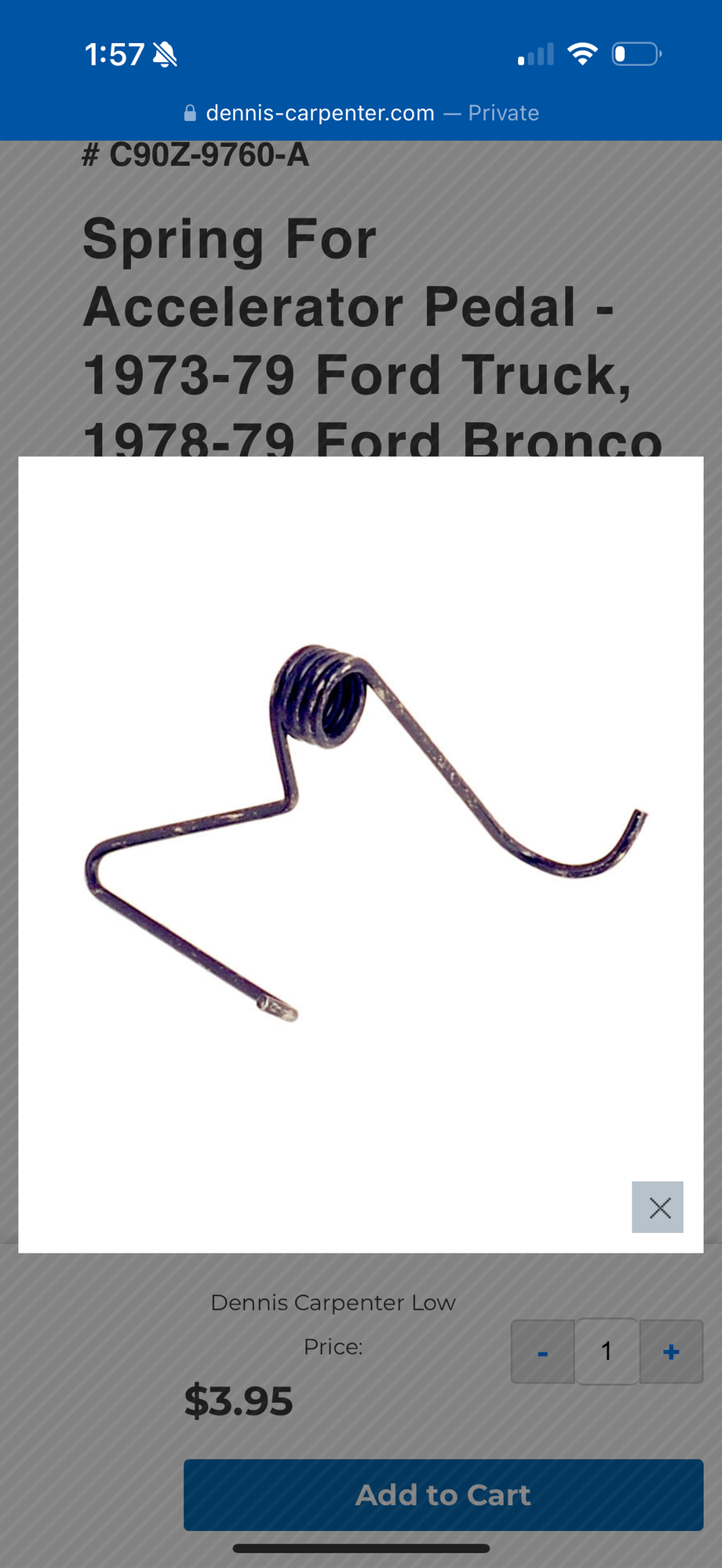 73-79 accelerator pedal spring - Ford Truck Enthusiasts Forums