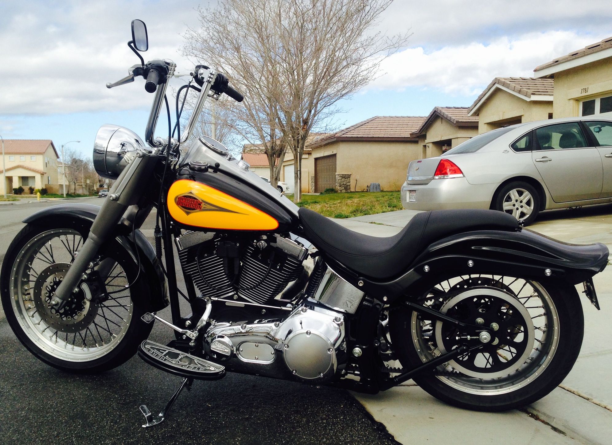 FXST rear fender on a Fat Boy.. - Harley Davidson Forums