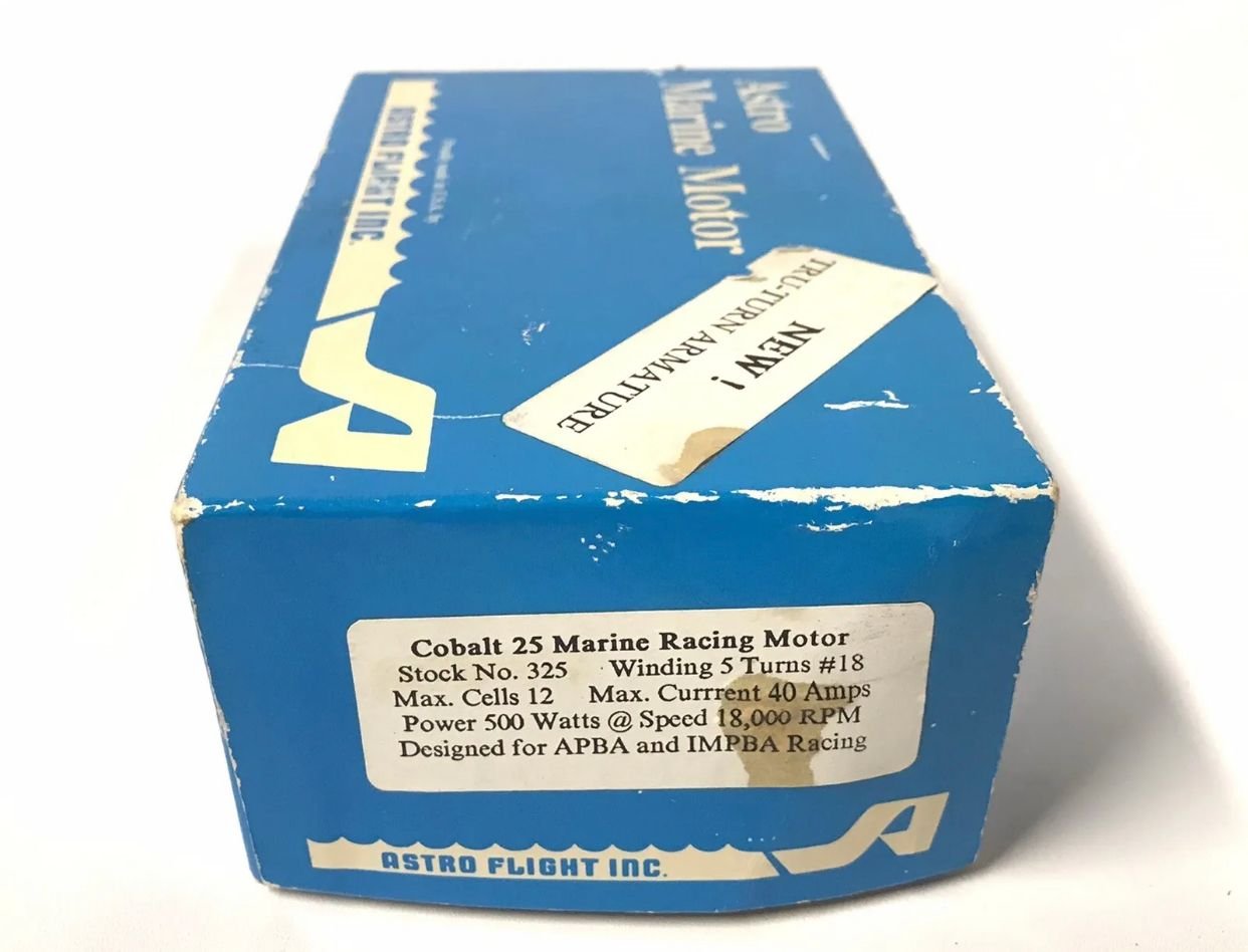 Vintage Astro Flight Cobalt 25 Marine Motor 5 Turn Brushed - R/C Tech ...