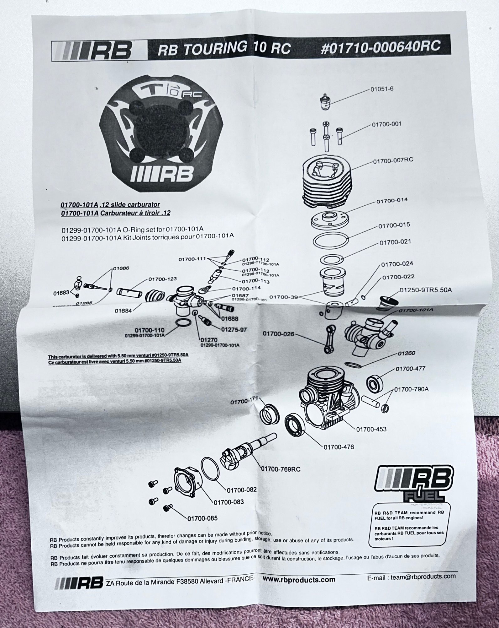 New RB Concepts T10-RC .12 Nitro Engine - R/C Tech Forums