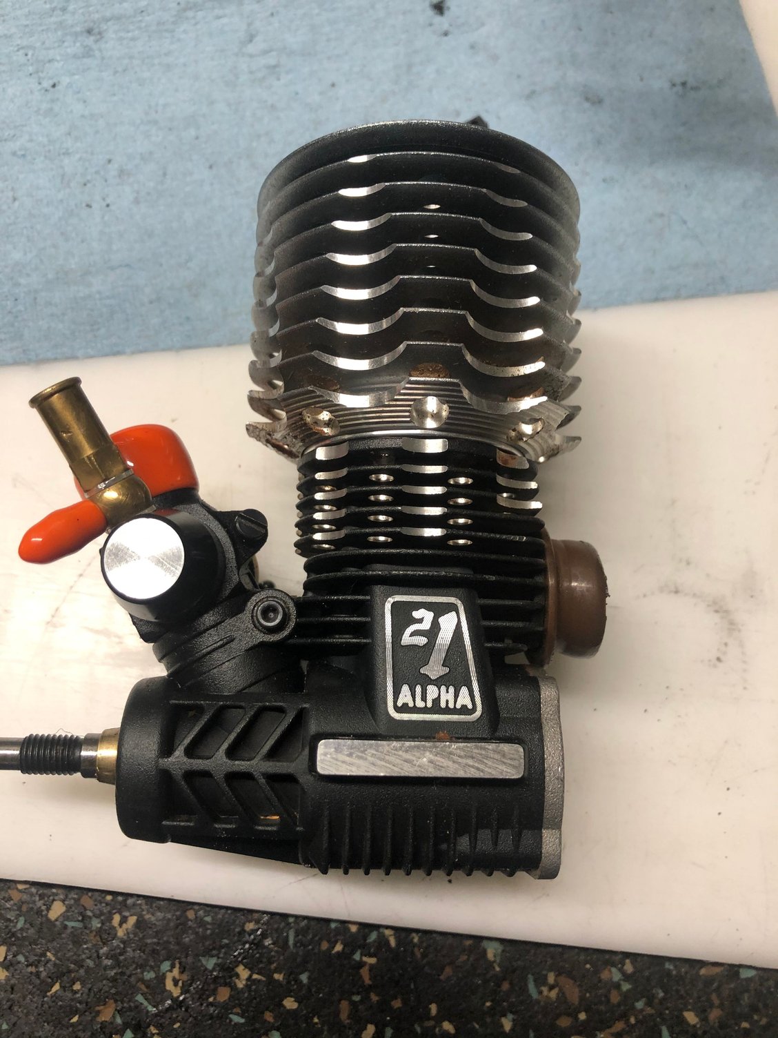 Alpha .21 plus pro spec 7 port off road with matching pipe - R/C Tech ...