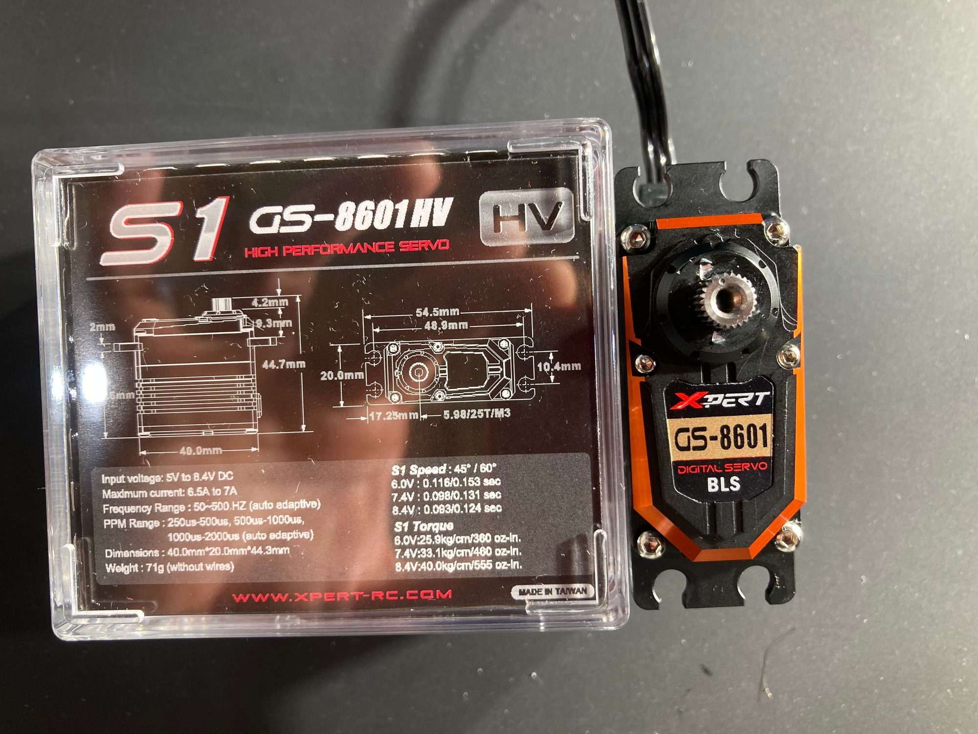 Xpert HIGH TORQUE GS-8601-HVS1 Aluminum Case Servo (High Voltage) - R/C ...