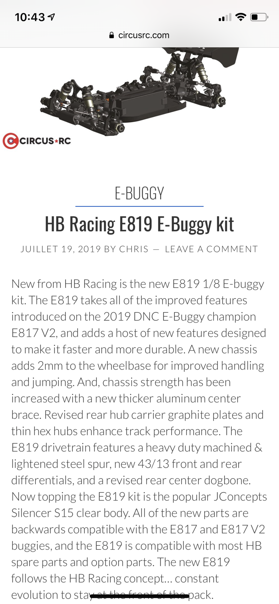 Hb Racing E819 Ebuggy - R/C Tech Forums